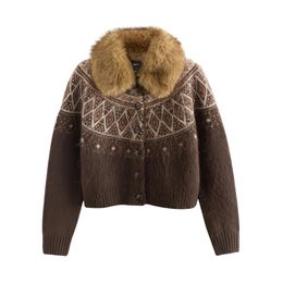 Next Strickjacke Damen Gr&ouml;&szlig;e L/XL beige / schoko / cappuccino