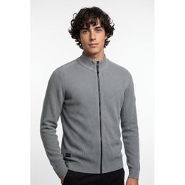 Camel Active Herren Camel Active Strickjacke mit Rei&szlig;verschluss und Stehkragen XXL