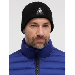 Gaastra Herren Strickm&uuml;tze, schwarz, unifarben, Baumwolle, M&uuml;tzen, mit breitem Umschlag