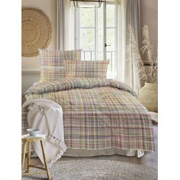Bettw&auml;sche Irisette, bunt, Mako-Satin, Obermaterial: 100% Baumwolle, Bettw&auml;sche, "Wave 8693", anschmiegsam und atmungsaktiv, Ganzjahresqualit&auml;t