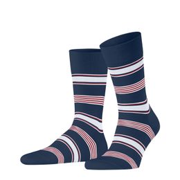 Falke Damen Socken "Marina Stripe", Gr. 43, blau, Obermaterial: 92% Baumwolle CO. 6% Polyamid PA. 2% Elasthan EL., glatt, Socken