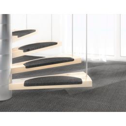 Stufenmatte Dekowe, B:25cm H:5mm L:65cm, grau, Sisal, Teppiche, "Mara S2", 100% Sisal, gro&szlig;e Farbauswahl, selbstklebend, auch als Set 15 St&uuml;ck