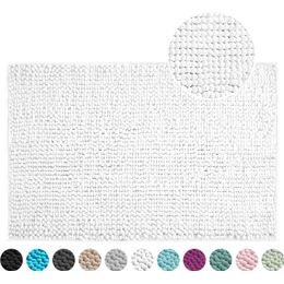 Badematte OTTO HOME, H:20mm, wei&szlig;, Polyester, Badematten, "Vanessa Chenille Premium, Badvorleger, Badezimmer, Duschvorleger", Uni Farben, besonders