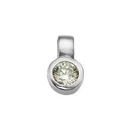 Firetti Damen Kettenanh&auml;nger "Schmuck Geschenk Gold 333 Halsschmuck Anh&auml;nger Solit&auml;r", 5,5, Wei&szlig;gold 333, 0,64 g, transparent, Wei&szlig;gold 333,