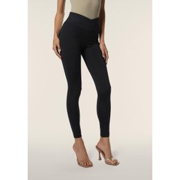 Freddy Damen Leggings "WRUP SUPERSKINNY 7/8 HIGHWAIST CORE", schwarz, Gr. L, unifarben, Jersey, Obermaterial: 78% Polyester, 22% Elasthan, Hosen, mit