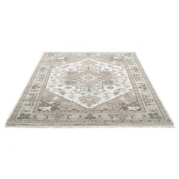 Wollteppich Theko, B:40cm H:10mm L:60cm, beige, Schurwolle, Wohnzimmer, Teppiche, "Versian 877, handgekn&uuml;pft", reine Wolle, orientalisches Design,
