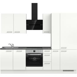 K&uuml;chenzeile Nobilia, B:270,3cm H:216,6cm T:60cm, wei&szlig;, Komplettk&uuml;chen-Sets, ""Laser II", NEU: individuell anpassbar mit gratis Profi-Beratung",