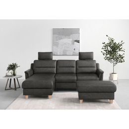 Sit & More Ecksofa SIT & MORE, B:234cm H:90cm T:168cm, grau, Wohnzimmer, Sofas, "Far&ouml; L-Form", inklusive Federkern, wahlweise mit Schlaffunktion und Bettkasten