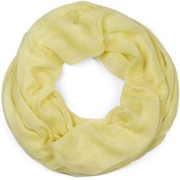 styleBREAKER Damen Loop "Loop mit Glitzer unifarben", gelb, Modisch, Obermaterial: 100% Viskose CV., Modet&uuml;cher