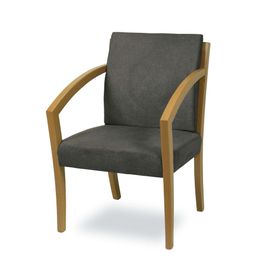 Esszimmerstuhl Home Affaire, B:58,5cm H:87cm T:65cm, grau, Massivholz, St&uuml;hle, "G98 George Armlehnstuhl, Sessel, in 3 Gestellfarben Made in Italy",