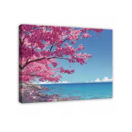WALLARENA Leinwandbild Ozean in Blau | Gr.: 70 x 100 cm