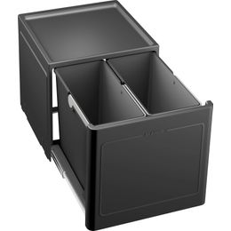 M&uuml;lltrennsystem Blanco, B:40cm H:35cm T:41cm, schwarz, Kunststoff, K&uuml;che, M&uuml;lleimer, "Botton Pro 45/3", Automatic, Kunststoff, 60 mm Untermass