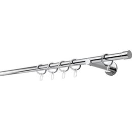 Gardinenstange mydeco, L:310cm, grau, Wohnzimmer, Gardinenstangen, "20mm Cap Wandtr&auml;ger 12 cm"