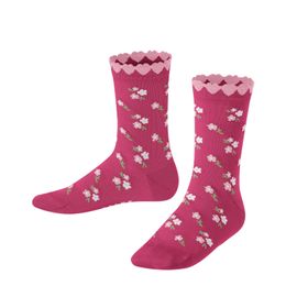 Falke Damen Socken "Ditsy Flowers", Gr. 39, lila, Obermaterial: 74% Baumwolle CO. 24% Polyamid PA. 2% Elasthan EL., glatt, Socken