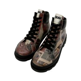 DOGO Damen Winterboots "Adriana Rain Waters My Soul Damen Stiefeletten, Adriana Brick In", Gr. 37, braun, Lederimitat, Schuhe, Handgefertigt