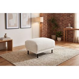 Polsterhocker OTTO HOME, B:73cm H:47cm T:57cm, beige, 100% PES, Hocker, "Sveeva, 73x57 cm, schwarze Metallf&uuml;&szlig;e", langlebiger Webstoff, viele Farben