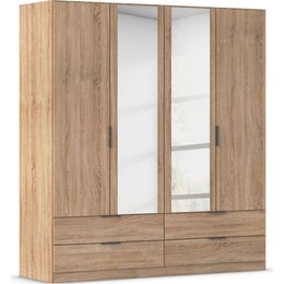 Kleiderschrank Rauch, B:181cm H:197cm T:54cm, braun, Holzwerkstoff, Kinderzimmer, Schr&auml;nke, "Dreht&uuml;renschrank Schrank Garderobe Ankleide Schlafzimmer