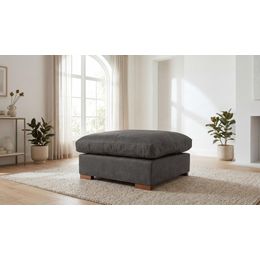 Polsterhocker OTTO HOME, B:92cm H:47cm T:92cm, grau, 100% PES, Hocker, "Coray", mit Federn und Daunen
