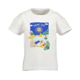 Blue Seven M&auml;dchen T-Shirt, wei&szlig;, Gr. 128, bedruckt, unifarben, Single Jersey, Obermaterial: 100% Baumwolle, Shirts