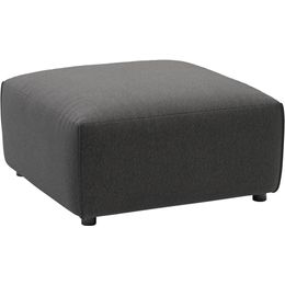 Hocker Home Affaire, B:80cm H:42cm T:80cm, grau, 100% Polyester, Wohnzimmer, Hocker, "Glimminge auch in Breitcord, Feincord und Easy care-Bezug",
