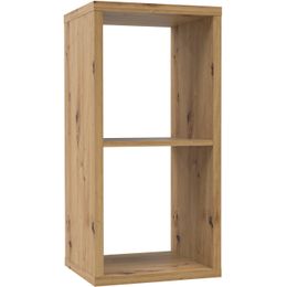 Standregal FORTE, B:39,5cm H:72,8cm T:32,9cm, braun, Holzwerkstoff, Wohnzimmer, Regale, "Mauro", Regal mit 2 F&auml;chern, B/H/T 38,2x72,9x32,9 cm,
