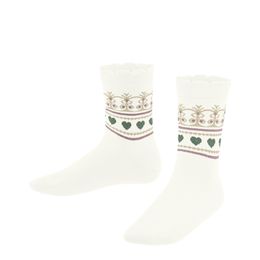 Falke Damen Socken "Shiny Icecrown", Gr. 35, wei&szlig;, Obermaterial: 77% Baumwolle CO. 20% Polyamid PA. 2% metallisierte Fasern MTF. 1% Elasthan EL.,