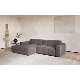 Ecksofa COTTA, B:280cm H:76cm T:172cm, grau, 96% POLYESTER (PES) 4% POLYAMID (PA), Wohnzimmer, Sofas, "Sento L-Form, B:280 cm, Chenille-Struktur, XXL