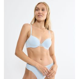 Triumph Damen B&uuml;gel-BH "Body Make-Up Illusion", Gr. 75, blau, Microtouch, Obermaterial: 48% Polyamid, 37% Polyester, 15% Elasthan, Basic, BHs,