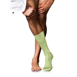 Falke Damen Socken "No. 9 Pure Fil d'&Eacute;cosse", Gr. 39, gr&uuml;n, Obermaterial: 93% Baumwolle CO. 7% Polyamid PA., glatt, Socken