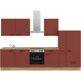 K&uuml;chenzeile Nobilia, B:330,3cm H:216,6cm T:60cm, rot, Komplettk&uuml;chen-Sets, ""Easytouch I", NEU: individuell anpassbar mit gratis Profi-Beratung",