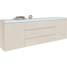 Sideboard Home Affaire, B:240cm H:81cm T:40cm, beige, Wohnzimmer, Sideboards, "Magic, Kommode, Schrank, Stauraumschrank", Hochwertiger