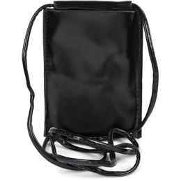 styleBREAKER Damen Smartphonetasche "Handy Umh&auml;ngetasche Metallic", schwarz, 100% Polyurethan PU. Futter: 100% Polyester PES., gemustert, Taschen