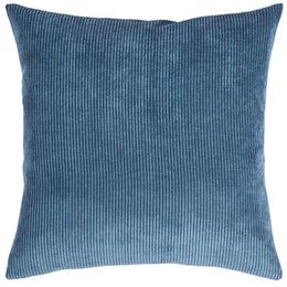 Dekokissen Pad, B:50cm L:50cm, blau, Polyacryl, Polyester, Dekokissen_Sitzkissen_Kissenh&uuml;llen, "CASUAL", Feines Cord-Design, gro&szlig;e Farbvielfalt, in