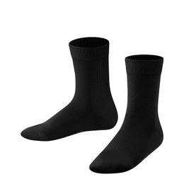 Falke Damen Socken "Family", Gr. 35, schwarz, Obermaterial: 92% Baumwolle CO. 7% Polyamid PA. 1% Elasthan EL., glatt, Socken