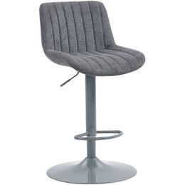 Barhocker Duo Collection, B:46cm H:112cm T:51cm, grau, K&uuml;che, Hocker, "Kelly", inkl. R&uuml;ckenlehne und Fu&szlig;st&uuml;tze, h&ouml;henverstellbar, 360 drehbar