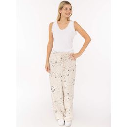 Zwillingsherz Damen Stoffhose ""Paisley Dreams"", beige, Web, Obermaterial: 100% Baumwolle, gemustert, mehrfarbig, Hosen, Paisley Muster, elastischer
