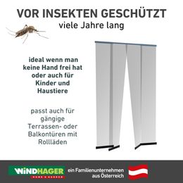 Windhager Insektenschutz-Vorhang "Teleskop aus UV-best&auml;ndigem Polyestergewebe, Fliegengitter Vorhang", B/H: 120cm x 250cmrahmen: anthrazit gewebe:
