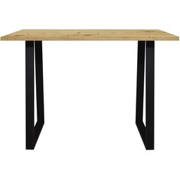 M&auml;usbacher Tresentisch M&Auml;USBACHER, B:140cm H:109cm T:70cm, braun, Tische, "Bartresentisch Metall", Bartresentisch Metallgestell, H&ouml;he 109 cm