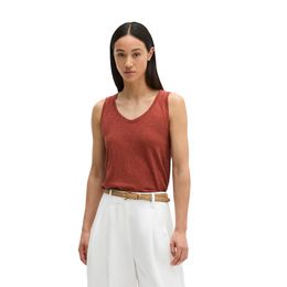 Marc O'Polo MARC O'POLO Damen T-Shirt "aus Slub-Jersey", rot, Gr. XXL, unifarben, Obermaterial: 100% Baumwolle, Shirts