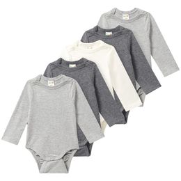 Topomini 5 Baby Bodys im Farb-Mix