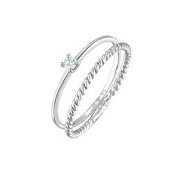 Elli DIAMONDS Ring Damen Gr&ouml;&szlig;e 54 silber / transparent