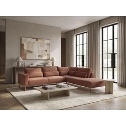 Ecksofa Musterring, B:308cm H:88cm T:290cm, braun, 85% Polyester, 15% Viskose, Wohnzimmer, Sofas, "JUSTB PM100, stilvoller Lounge-Komfort von