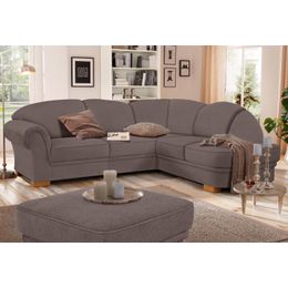 Ecksofa OTTO HOME, B:249cm H:91cm T:218cm, grau, Jacquard ( 100% Polyester );Struktur Blume (100% Polyester), Wohnzimmer, Sofas, "Amrum L-Form",
