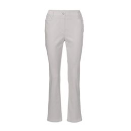 GOLDNER Damen Schlupfhose "Kurzgr&ouml;&szlig;e Leichte Baumwollschlupfhose MARTHA", wei&szlig;, Gr. 27, Obermaterial: 98% Baumwolle CO. 2% Elasthan EL., Hosen, Ohne