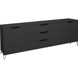 M&auml;usbacher Sideboard M&Auml;USBACHER, B:216cm H:70cm T:45cm, grau, Wohnzimmer, Sideboards, "Bonnie", Sideboard mit Drahtgestell