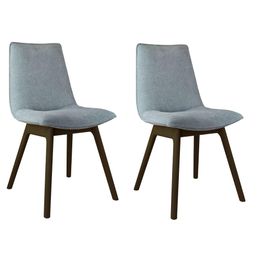 4-Fu&szlig;stuhl OTTO HOME, B:46cm H:89cm T:57cm, grau, Holzwerkstoff, Massivholz, Polyester, St&uuml;hle, "Ramon", mit Massivholzbeinen, verschiedenen Farben