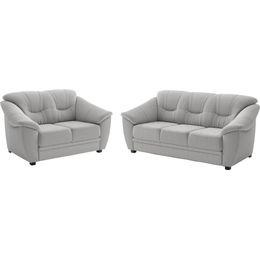 Sit & More Polstergarnitur SIT & MORE, H:90cm T:90cm, grau, Sitzm&ouml;bel-Sets, "Savona", Set: 2- & 3er-Sofa, mit Federkern