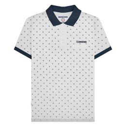 Lambretta - "AW24" Poloshirt f&uuml;r Herren (Wei&szlig;/Marineblau)