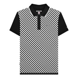 Lambretta - Poloshirt Rundum bedruckt f&uuml;r Herren (Schwarz/Wei&szlig;)