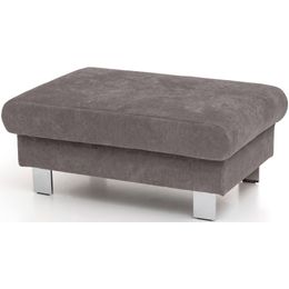 Hocker COTTA, B:100cm H:45cm T:65cm, grau, Microfaser PRIMABELLE (100% Polyester);Kunstleder SOFTLUX;Feinstruktur (100% Polyester);Kunstleder
